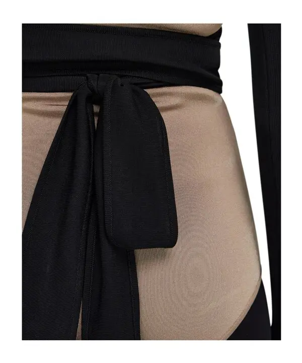 FERRAGAMO Wrap Front Long Sleeve Top