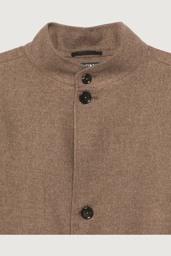 Zegna Patch-pocket Stand Collar Jacket - Brown