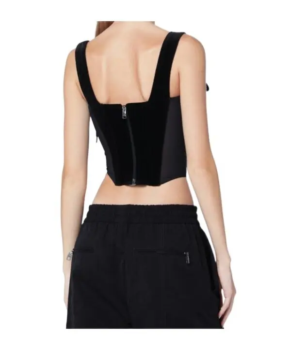 VIVIENNE WESTWOOD Velvet Corset Top With Orb Logo
