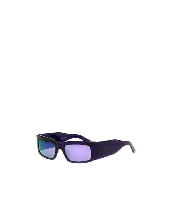 Balenciaga Paper Rectangle Frame Sunglasses - Blue