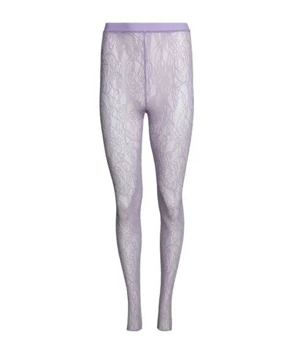 Wardrobe.NYC Lace Stirrup Leggings - Gray