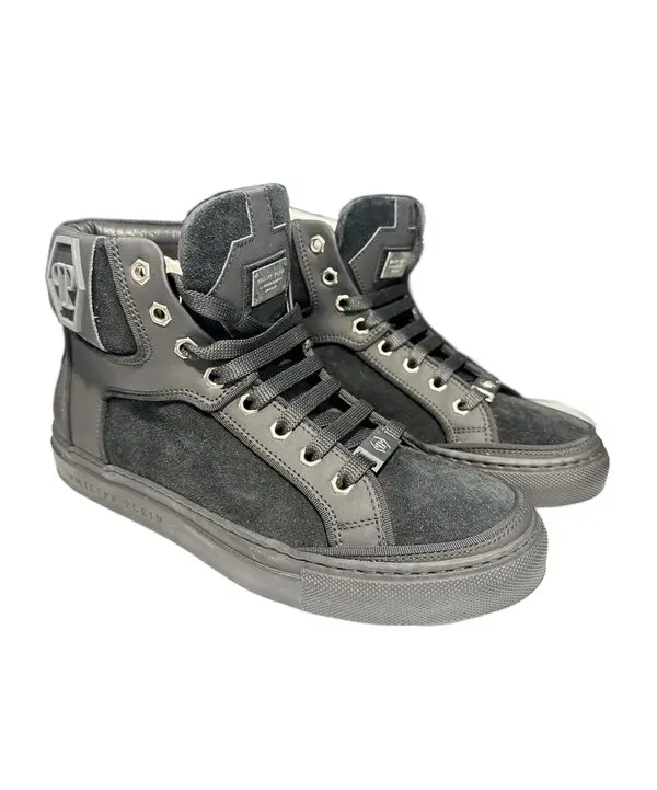 Philipp Plein High-top Lace-up Sneakers With Logo Detail