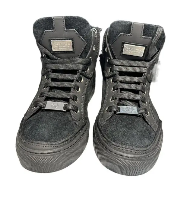 Philipp Plein High-top Lace-up Sneakers With Logo Detail