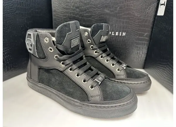 Philipp Plein High-top Lace-up Sneakers With Logo Detail
