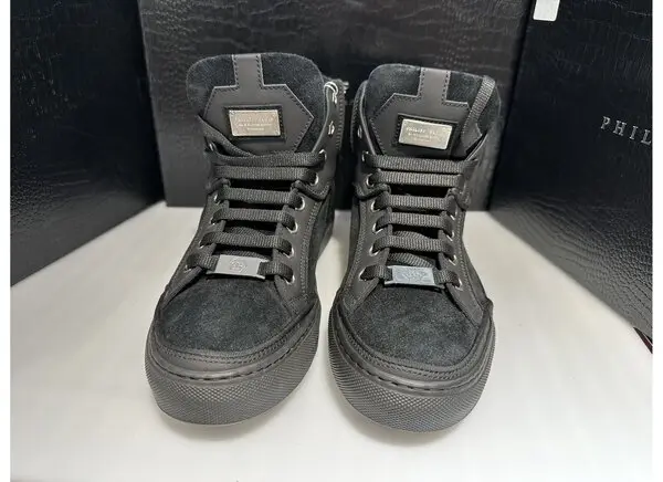 Philipp Plein High-top Lace-up Sneakers With Logo Detail