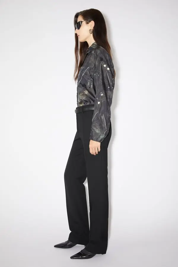 Acne Studios Mid-rise Tailored Trousers - Black