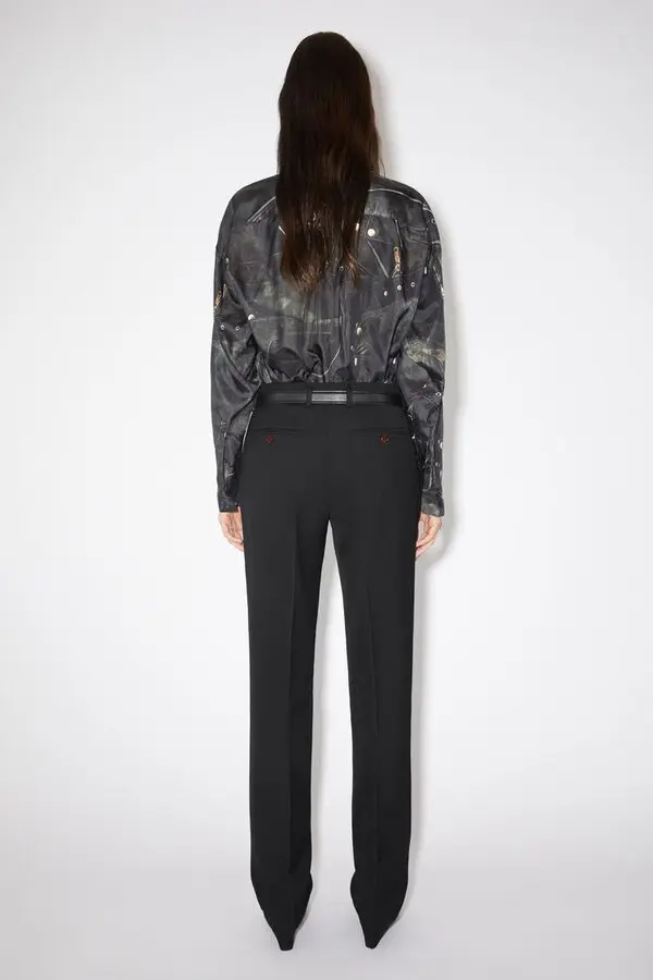 Acne Studios Mid-rise Tailored Trousers - Black