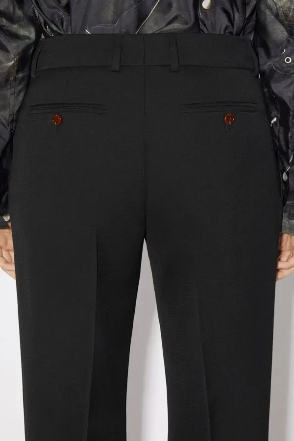 Acne Studios Mid-rise Tailored Trousers - Black