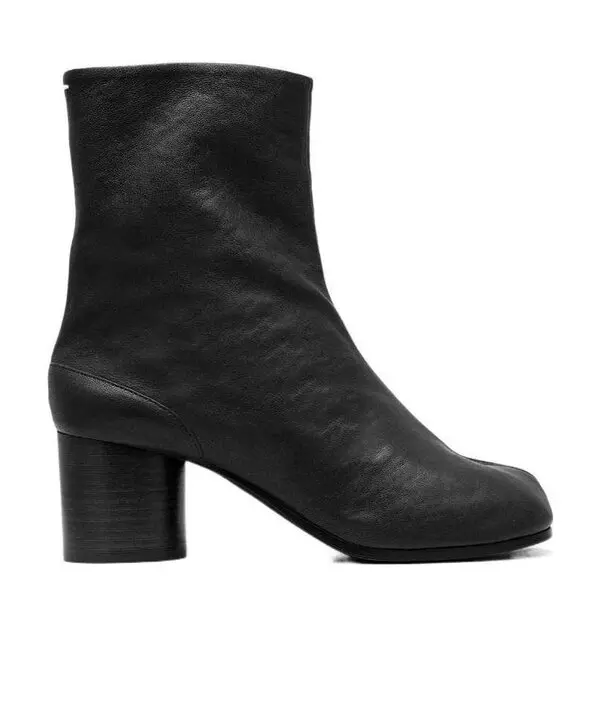 MAISON MARGIELA Tabi Toe Block Heeled Ankle Boots - Black