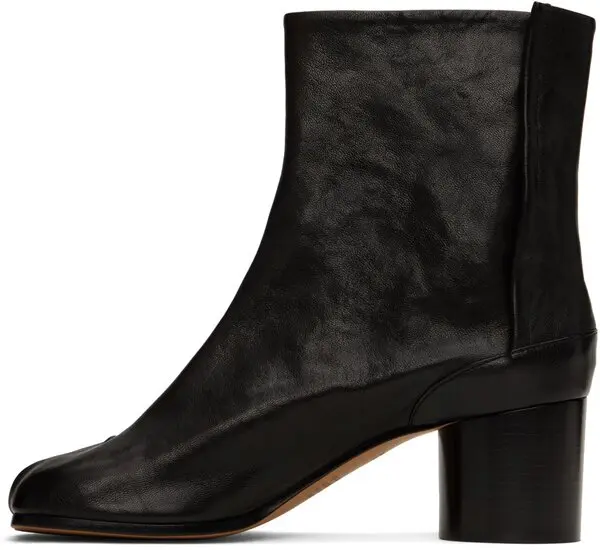 MAISON MARGIELA Tabi Toe Block Heeled Ankle Boots - Black