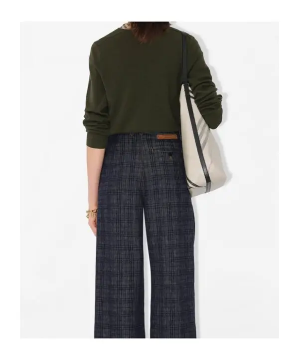 Burberry Check Detailed Knitted Jumper - Shale