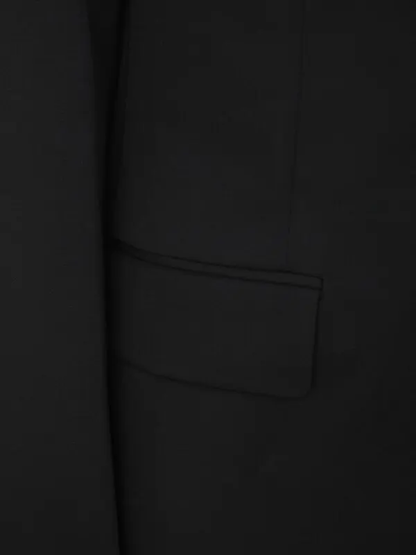 LANVIN Single-breasted Tuxedo Tailored Blazer - Black