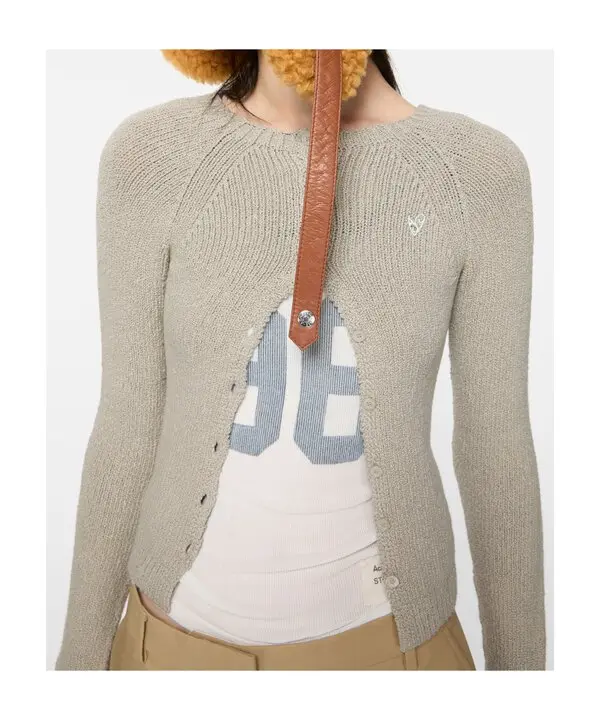 Acne Studios Embroidered Heart Cardigan