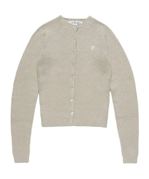 Acne Studios Embroidered Heart Cardigan - Off-white