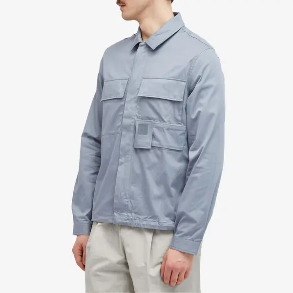 C.P. COMPANY Long-sleeved Casual Jacket With Chest Pockets And Adjustable Hem - Blue