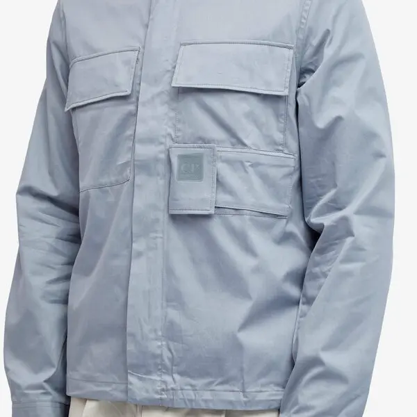 C.P. COMPANY Long-sleeved Casual Jacket With Chest Pockets And Adjustable Hem - Blue