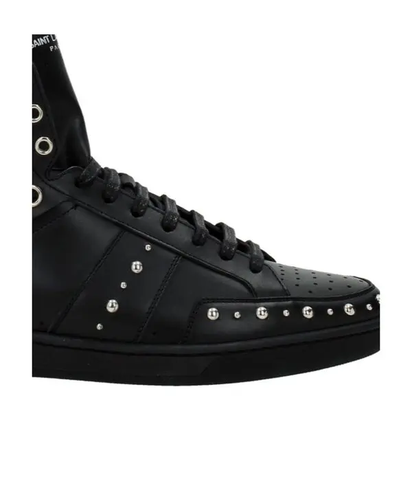Saint Laurent High-top Sneakers With Chain Detailing