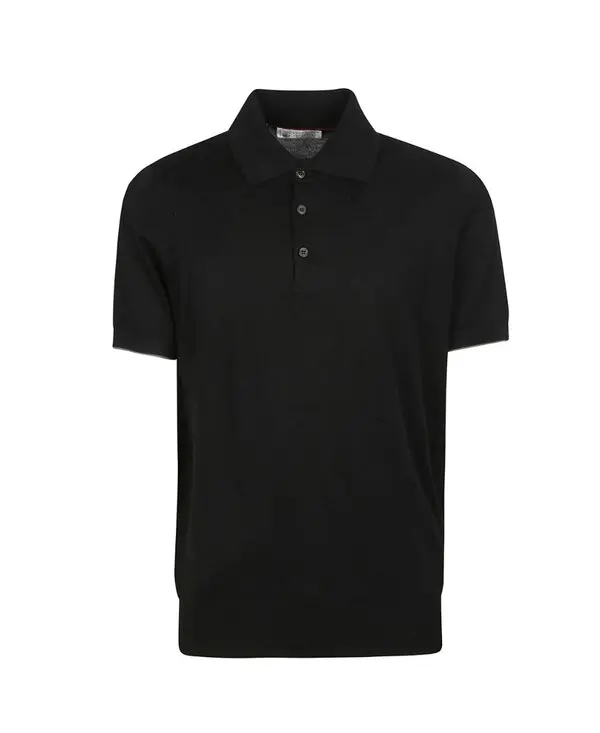 Brunello Cucinelli Short-sleeved Buttoned Polo Shirt - No