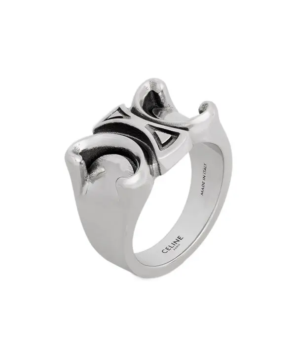 Celine San Onofre Chunky Triomphe Ring In Brass