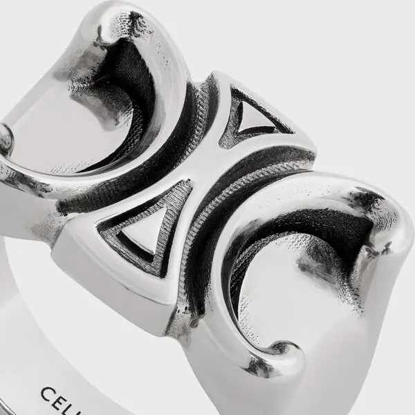 Celine San Onofre Chunky Triomphe Ring In Brass