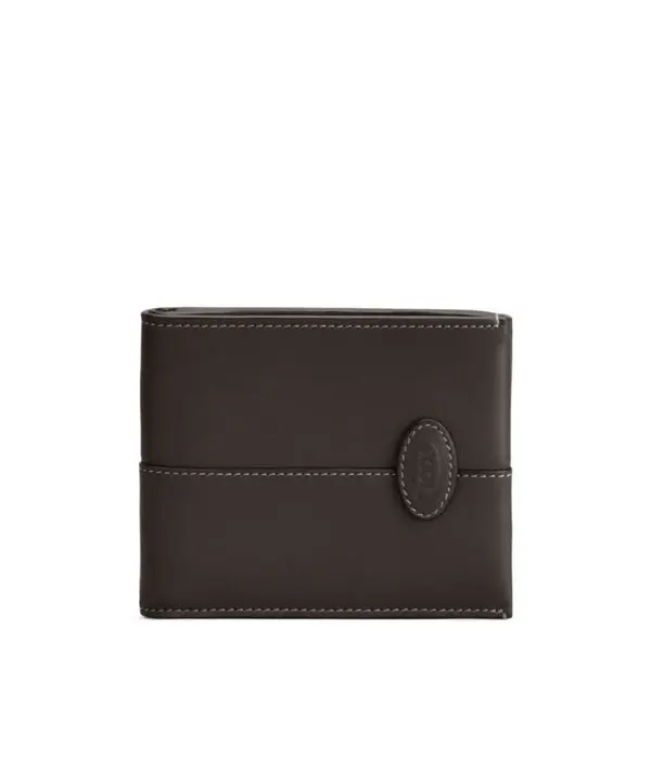 TOD'S Logo Patch Wallet - Brown