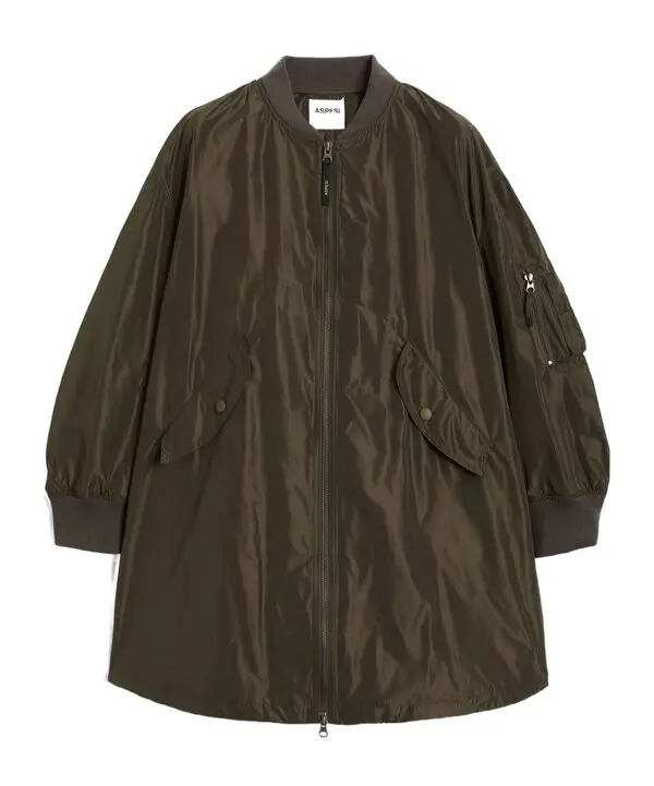 Aspesi Zip-up Bomber Jacket With Drawstring Hem