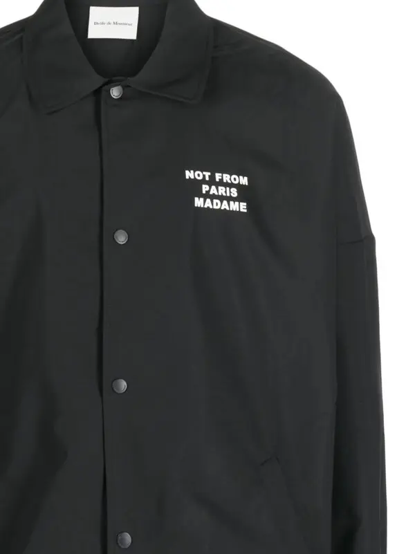 Drole De Monsieur Drôle De Slogan Button-up Jacket