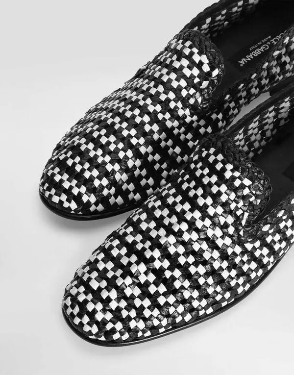 Dolce & Gabbana Woven Slip-on Loafers