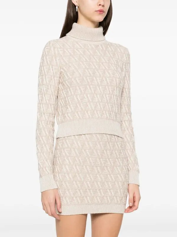 Fendi Ff Motif Turtleneck Knit Jumper