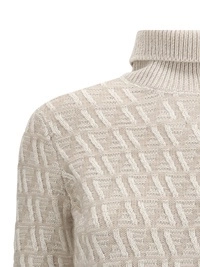 Fendi Ff Motif Turtleneck Knit Jumper