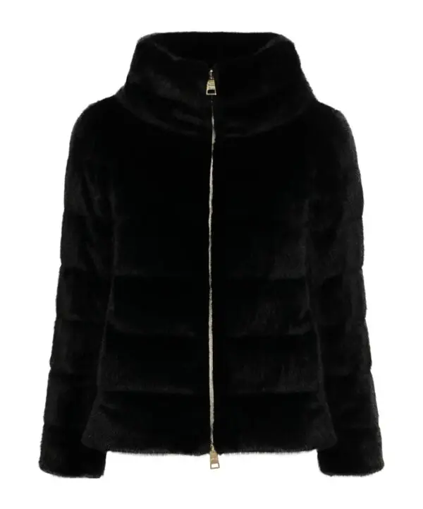 Herno Two-way Zip Down Jacket - Black