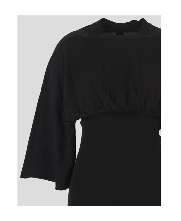 Rick Owens Bubble Sleeve Cinched Dress - Black