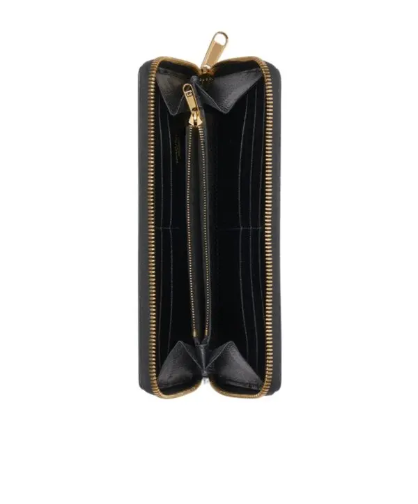 Gucci Horsebit Web Zip-around Wallet - Black