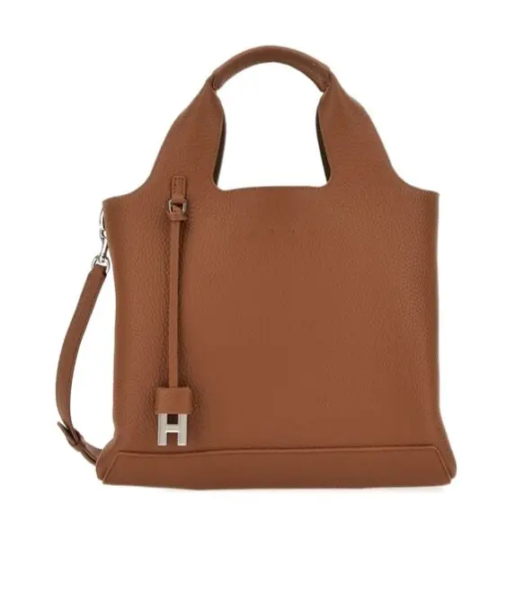 Hogan Top Handle Shoulder Bag - Brown