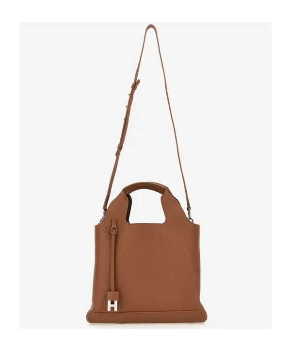 Hogan Top Handle Shoulder Bag - Brown