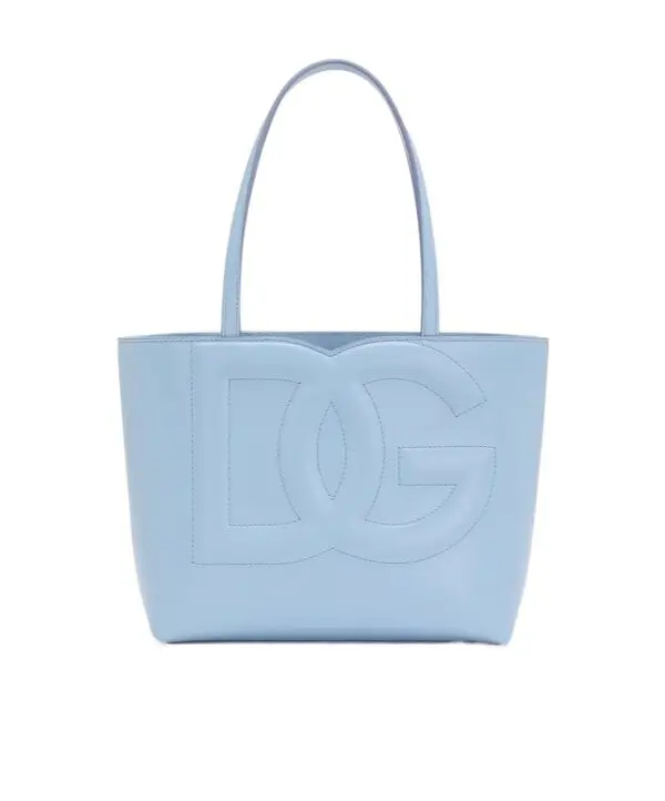 Dolce & Gabbana Dg Logo Embossed Small Tote Bag - Sky Blue