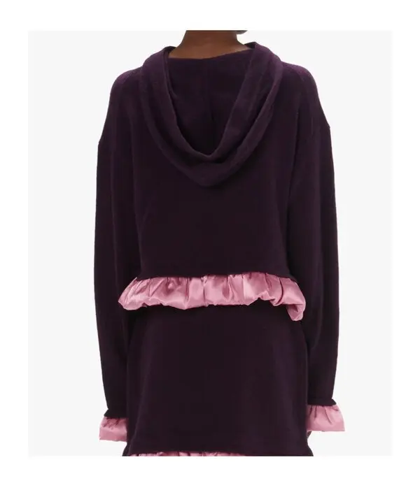 J.W.ANDERSON Satin Detailed Cropped Hoodie