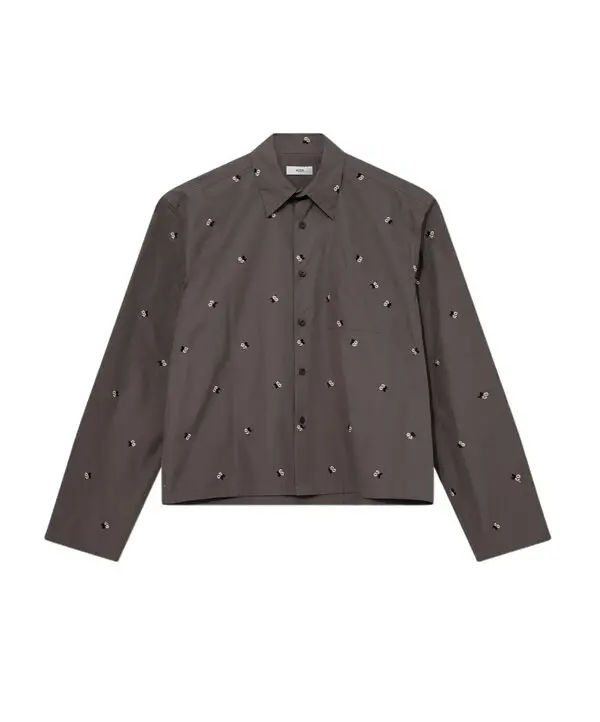 RIER Embroidered Shirt With Lapel Detail