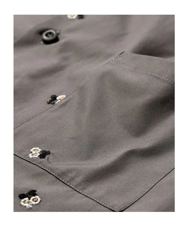 RIER Embroidered Shirt With Lapel Detail