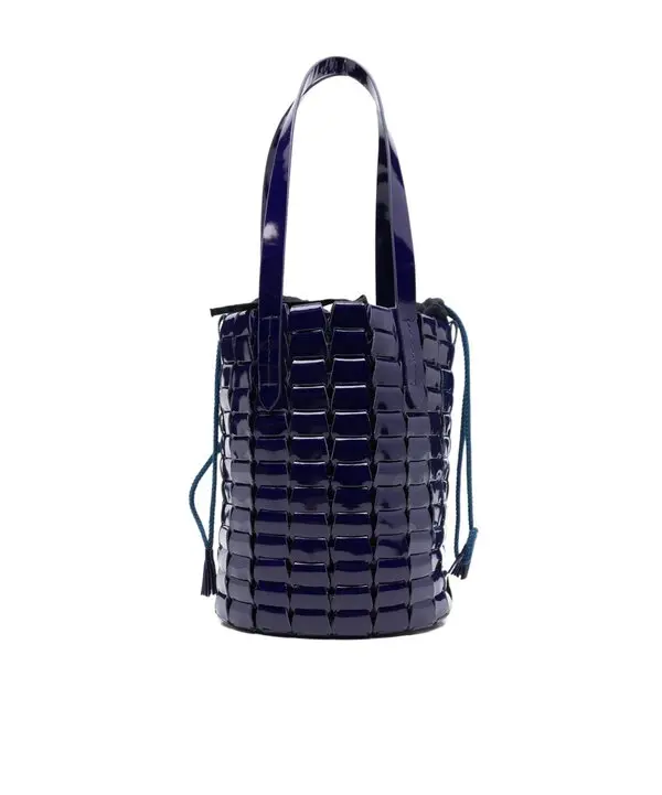Dragon Diffusion Woven Design Handbag - Black