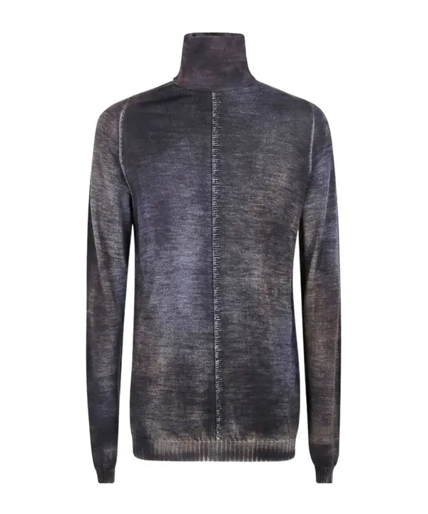 MD75 Roll-neck Top - Blue Camel Black