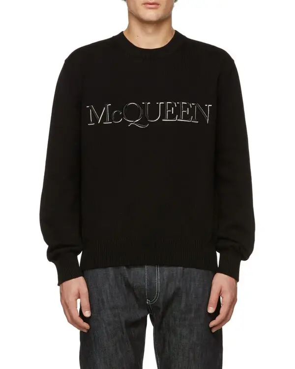 Alexander McQueen Embroidered Logo Crewneck Sweatshirt
