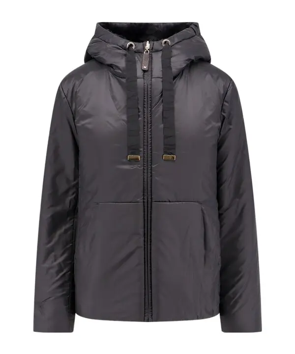 Max Mara Zip-up Reversible Hooded Jacket - Black
