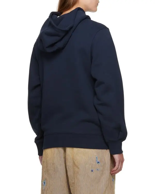 ADER ERROR Oversized Embroidered Hooded Sweatshirt - Black