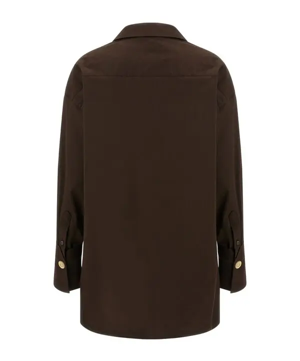 DARKPARK Jodie Popeline Tunic Style Shirt With Metal Snaps - Black