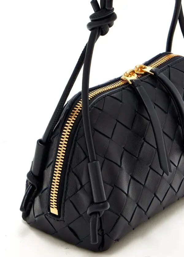 Bottega Veneta Concert Zipped Crossbody Bag - Black