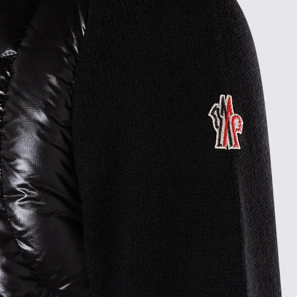 Moncler Padded Zip-up Cardigan - Black