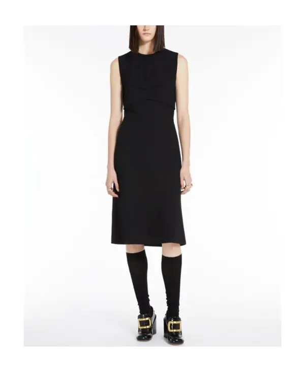 Sportmax Sleeveless Open Back Fishtail Midi Dress