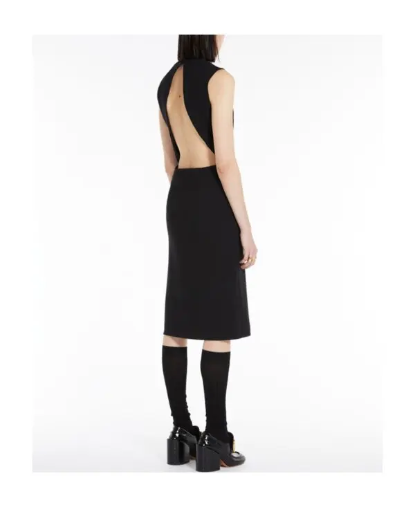 Sportmax Sleeveless Open Back Fishtail Midi Dress