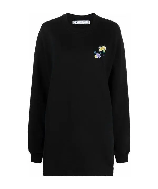 Off-White Arrows Print Sweatshirt Dress